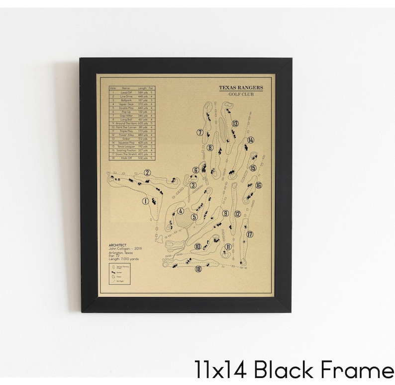Texas Rangers Golf Club Outline print - Etsy