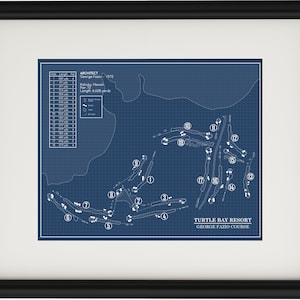 Turtle Bay Resort Fazio Course Blueprint (print) - Etsy