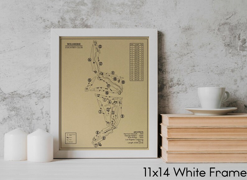 Wilshire Country Club Outline (print) - Etsy