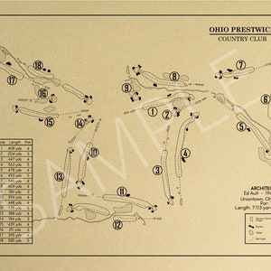 Ohio Prestwick Country Club Outline (print) - Etsy