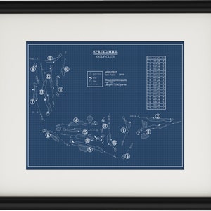 Spring Hill Golf Club Blueprint (print) - Etsy