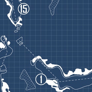 True Blue Golf Club Blueprint (print) - Etsy