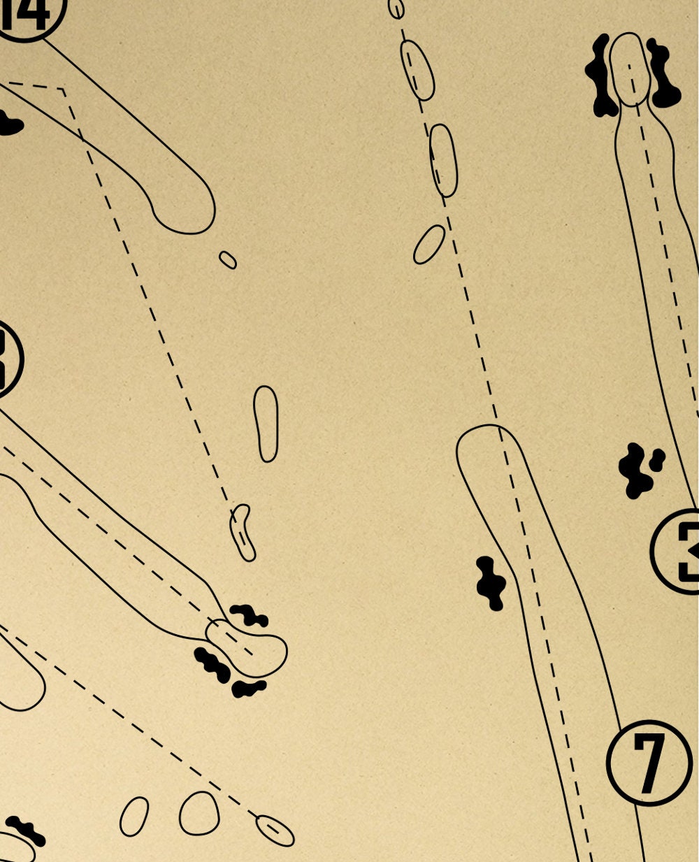 Firestone Country Club North Course Outline print - Etsy