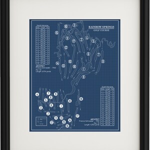 Rainbow Springs Golf Course Blueprint (print) - Etsy