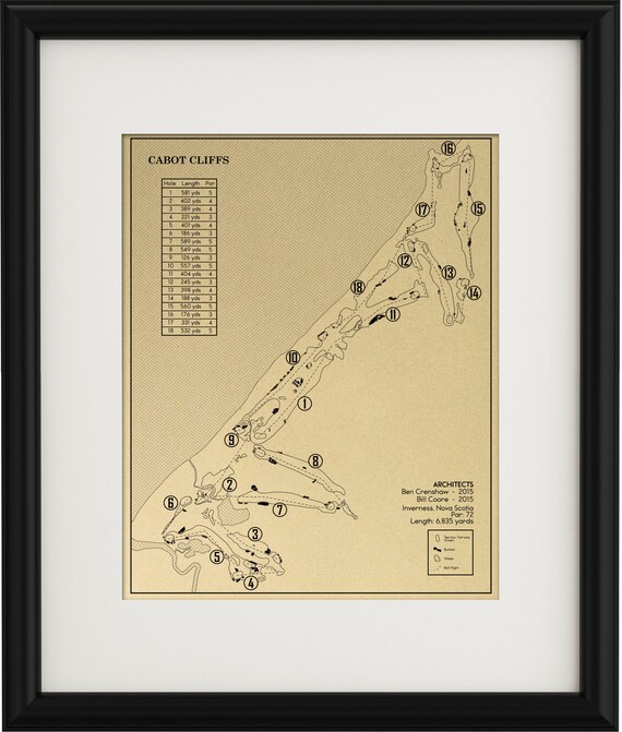 Cabot Cliffs Outline print - Etsy
