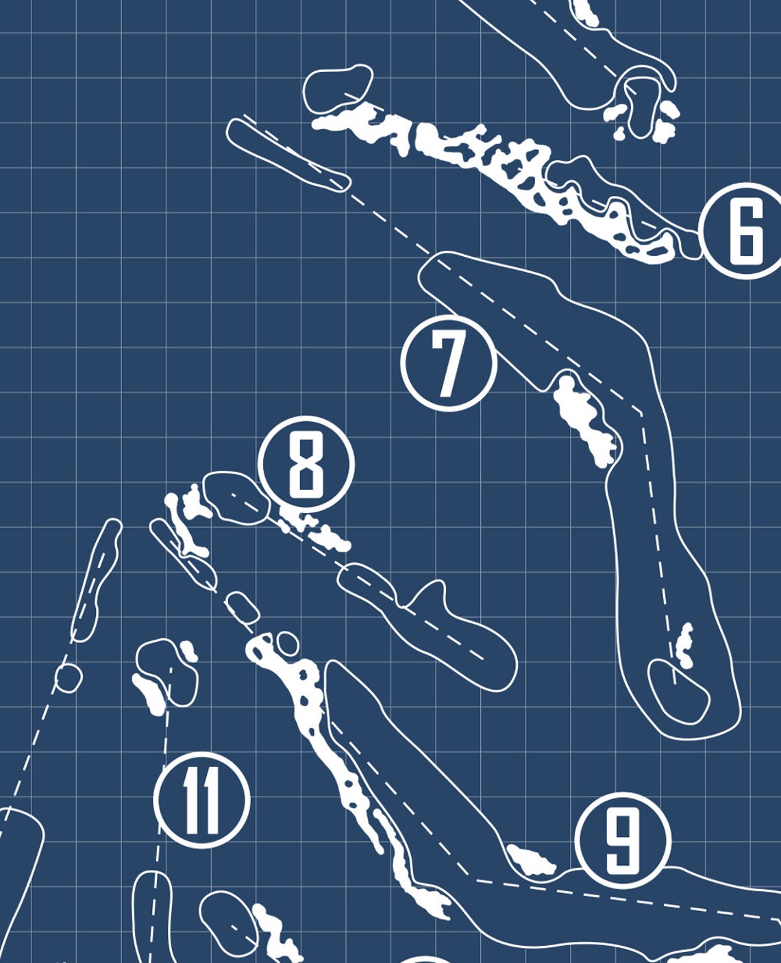 Poppy Hills Golf Course Blueprint Print | Etsy