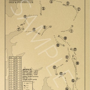 Keowee Key Golf & Country Club Outline (print) - Etsy