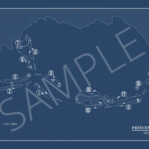Princeville Makai Golf Club Blueprint (print) - Etsy