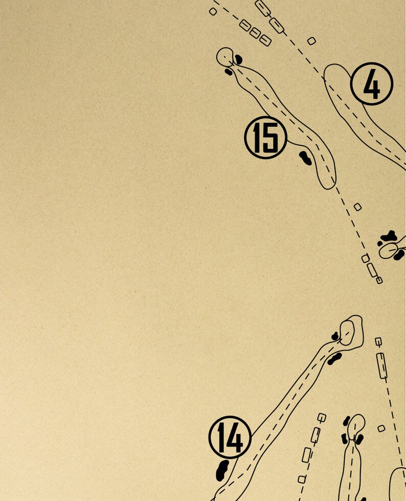 Congressional Country Club Gold Course Outline print - Etsy