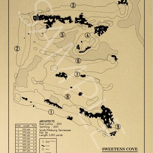 Sweetens Cove Golf Club Outline (print) - Etsy