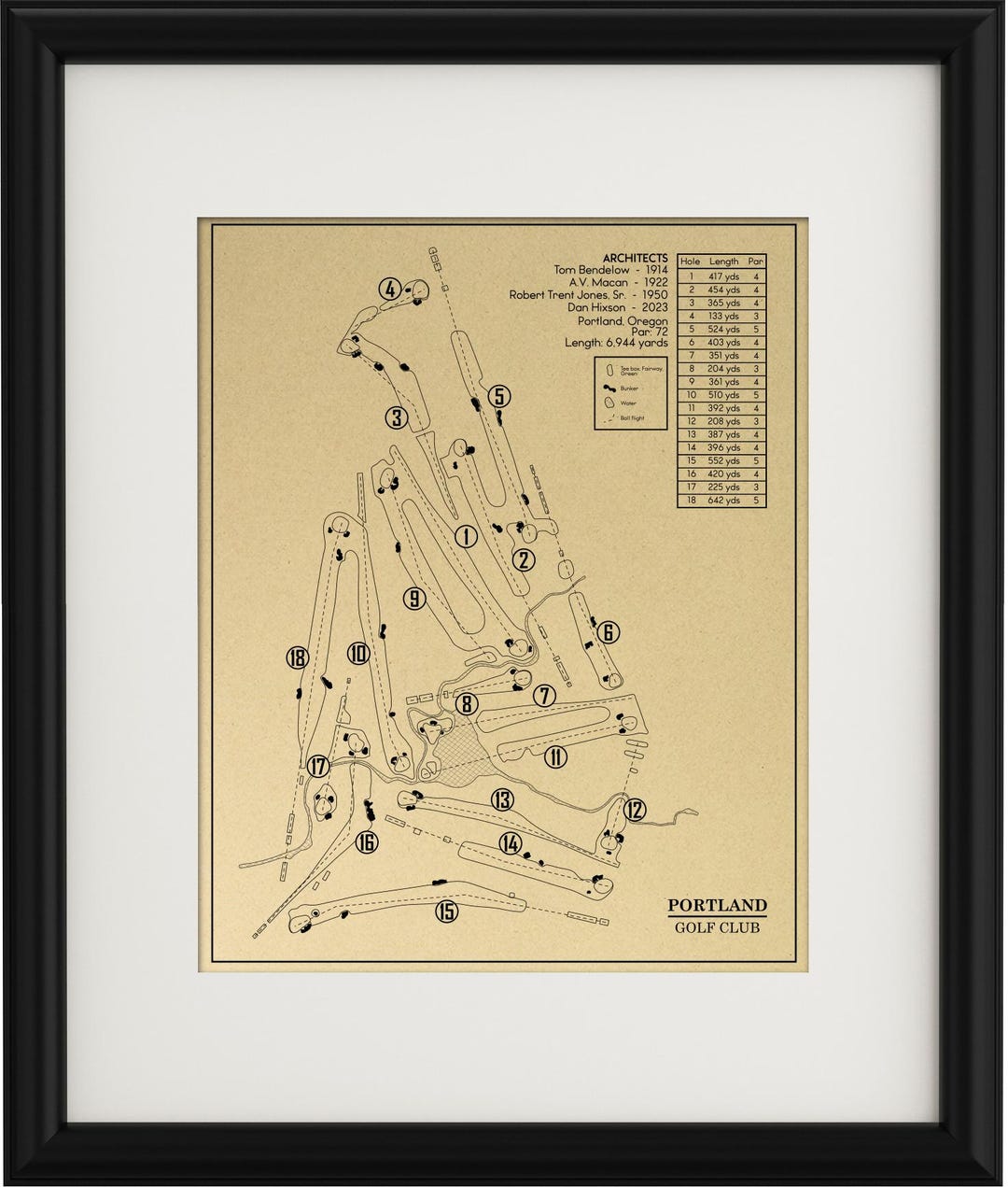 Portland Golf Club Outline (print) - Etsy