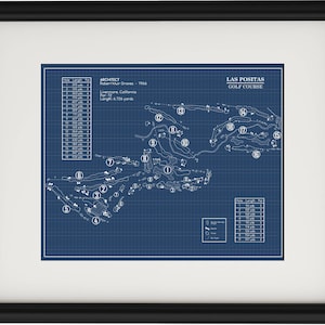 Las Positas Golf Course Blueprint (print) - Etsy