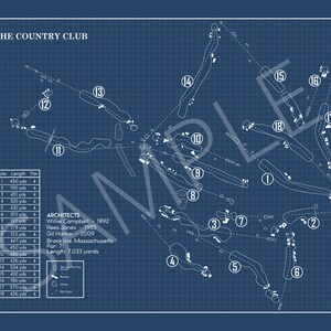 The Country Club in Brookline Blueprint (print) - Etsy