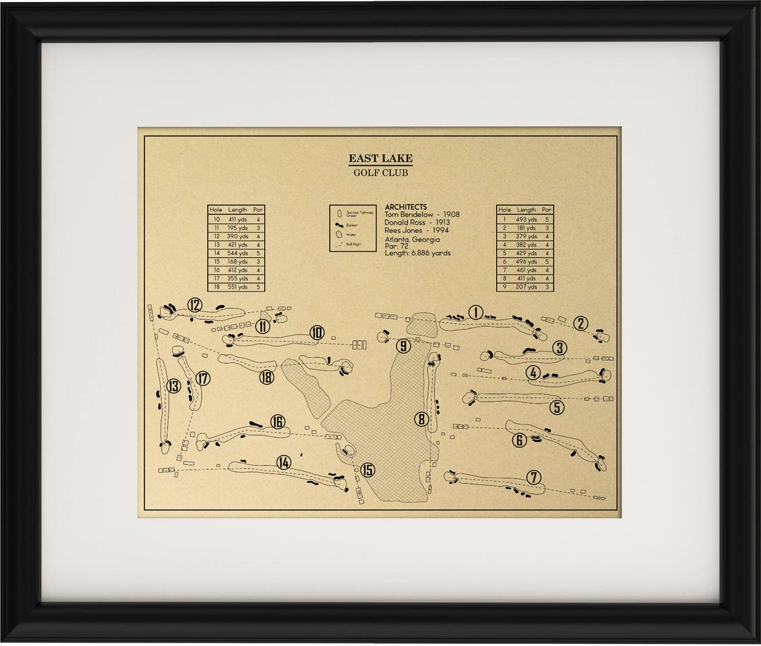 East Lake Golf Club Outline (print) - Etsy