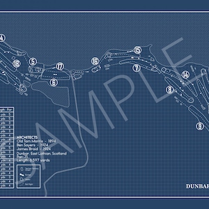 Dunbar Golf Links Blueprint (print) - Etsy
