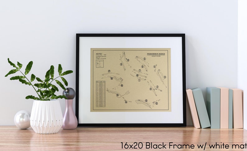 Persimmon Ridge Golf Club Outline (print) - Etsy