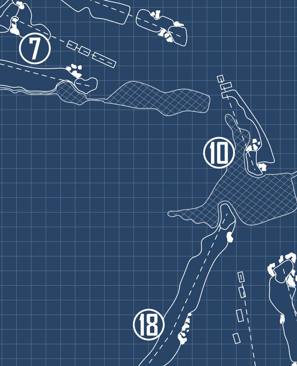 Congressional Country Club Blue Course Blueprint (print) - Etsy UK