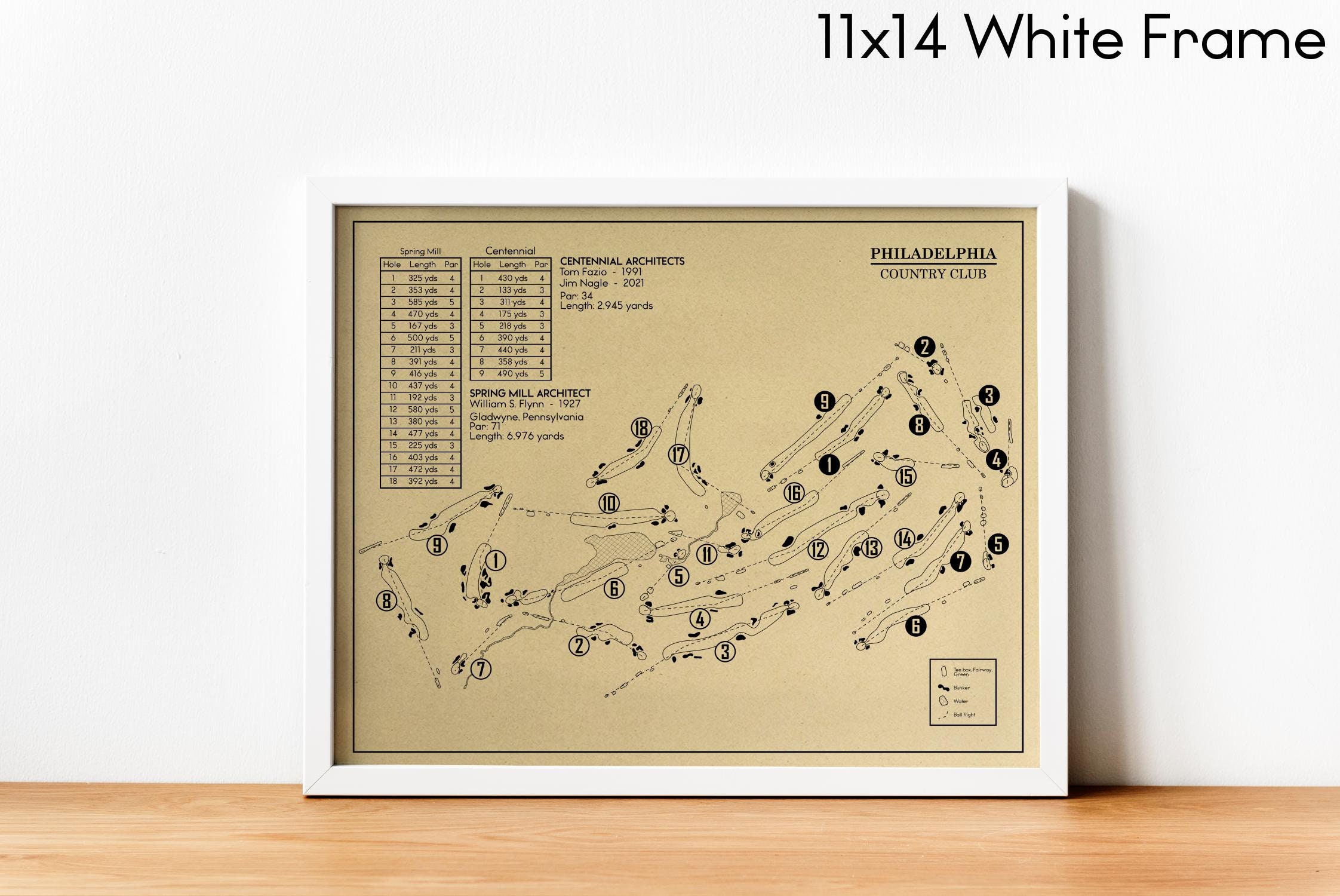 Philadelphia Country Club Outline print - Etsy
