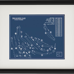 The Olympic Club Ocean Course Blueprint (print) - Etsy