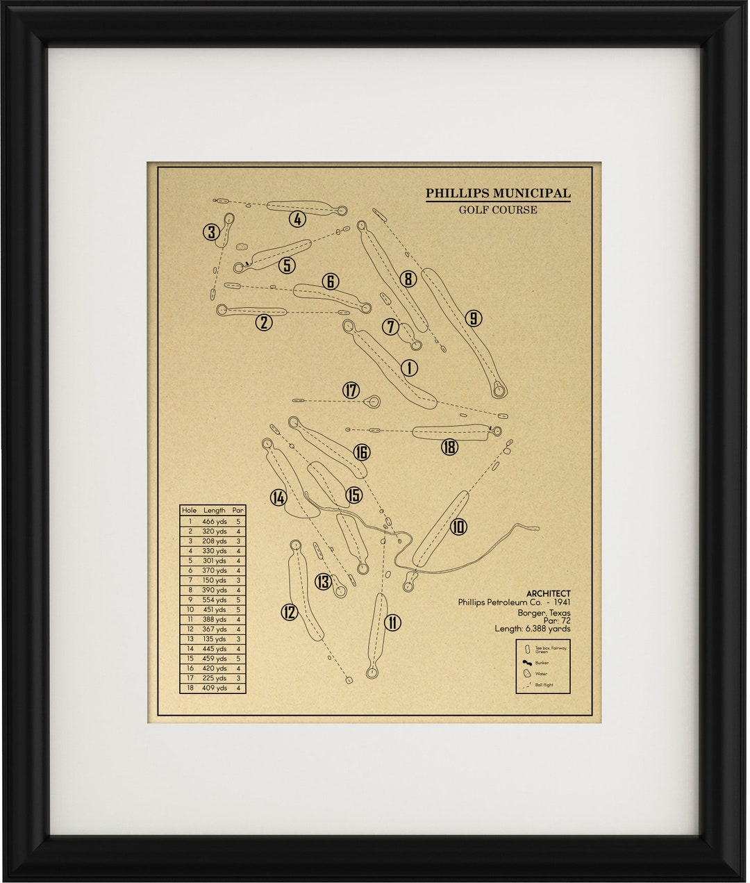 Phillips Municipal Golf Course Outline (print) - Etsy