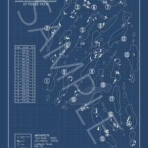 The Rawls Course at Texas Tech Blueprint (print) - Etsy