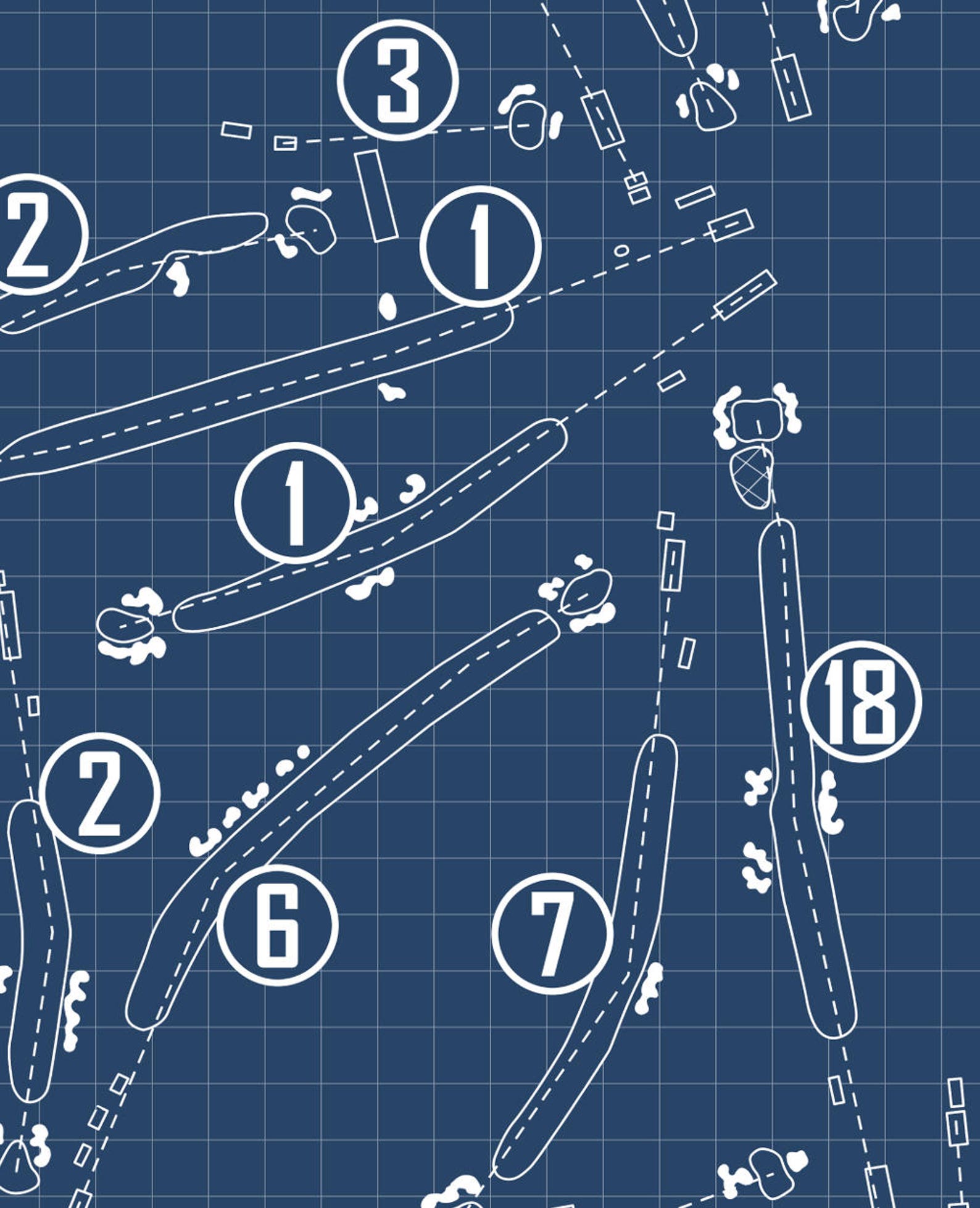 Torrey Pines Golf Course - North and South Courses Blueprint (print) - Etsy
