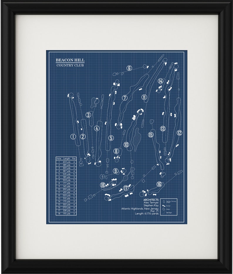 Beacon Hill Country Club Blueprint (print) - Etsy
