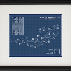 Royal Portrush Golf Club Blueprint (print) - Etsy