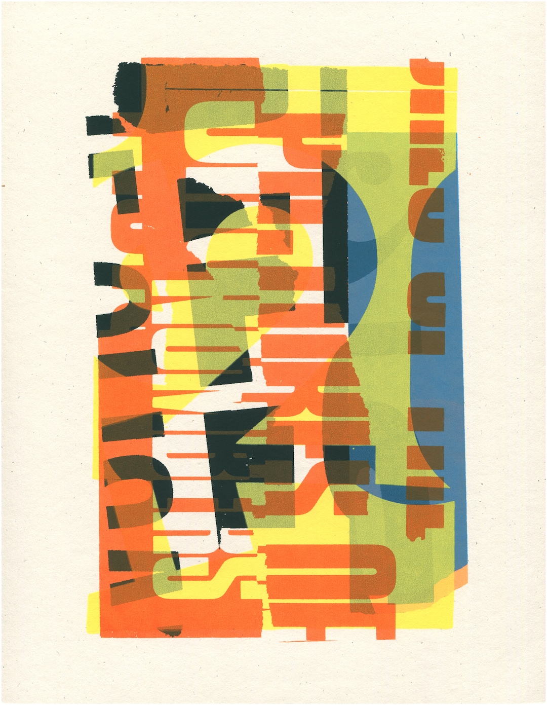 NUMBERS - One of a Kind, Four-color Screen Print of Analog Collage Art ...