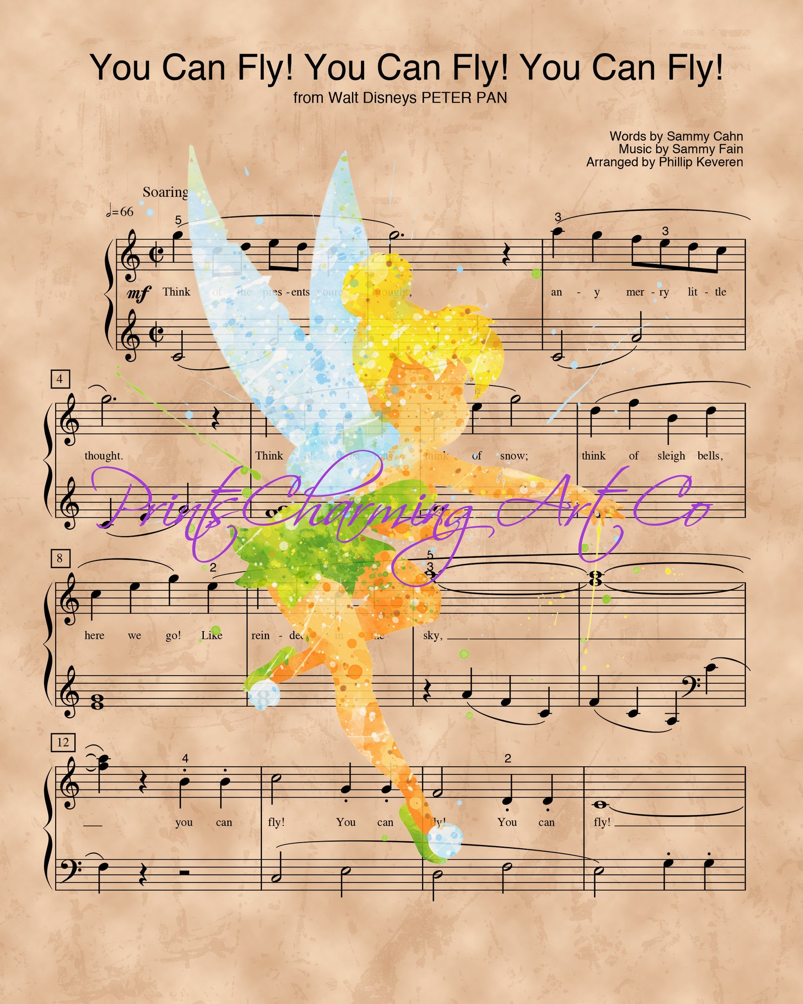 Tinker Bell, Tinker-bell Watercolor, You Can Fly! You Can Fly! You Can ...