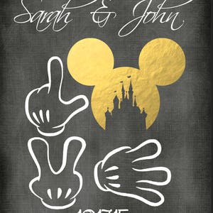 Mickey Hand-sign Art, Disney Sign Language Gift, Sign Language Art ...