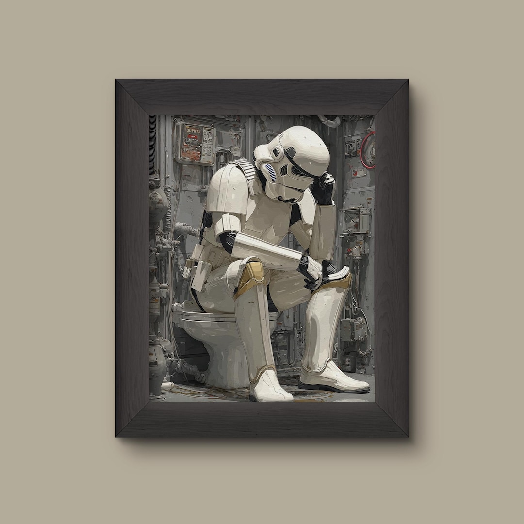 Stormtrooper on the Throne | Funny Sci-fi Wall Art Print | Star Wars ...