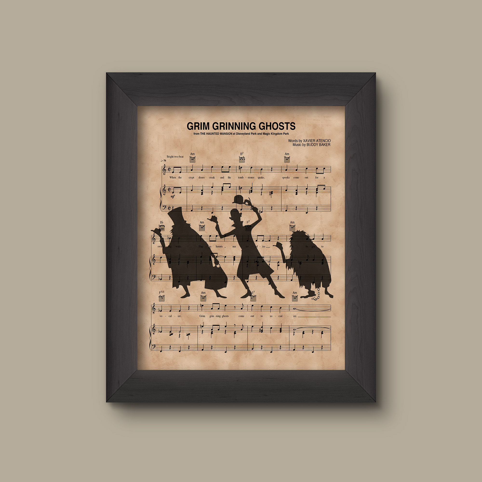Haunted Mansion Hitchhiking Ghosts Over Grim Grinning Ghosts - Etsy
