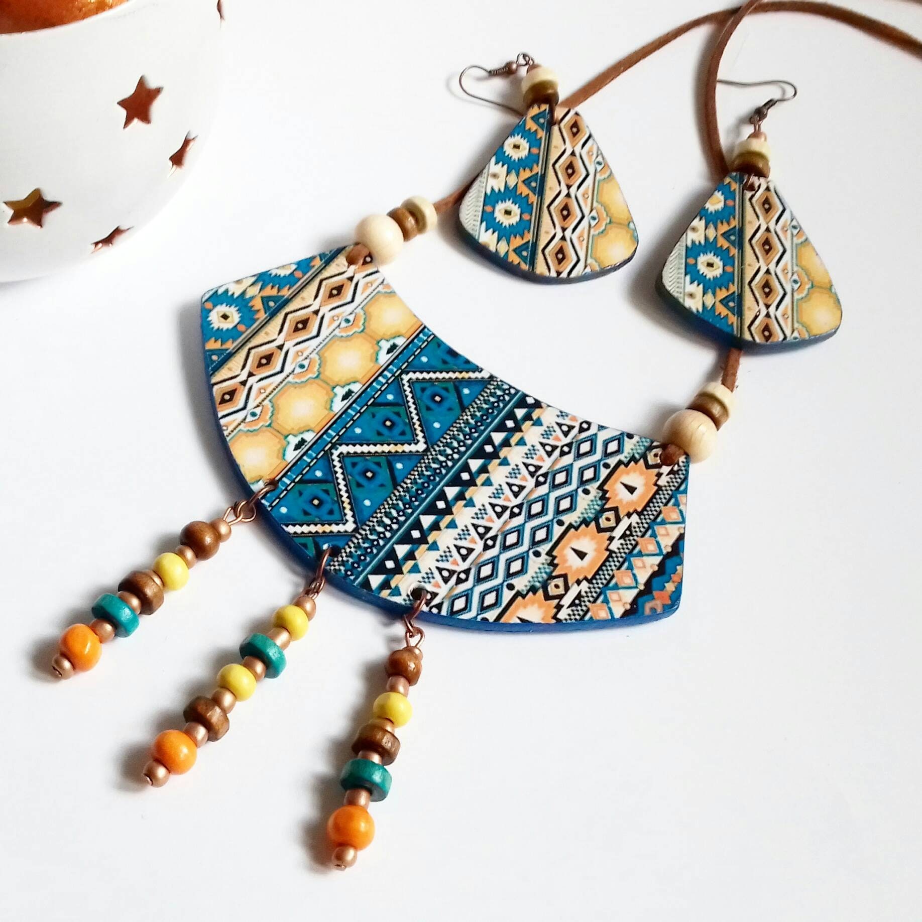 Aztec Earrings Ethnic Earrings Boho Festival Summer Earring - Etsy UK