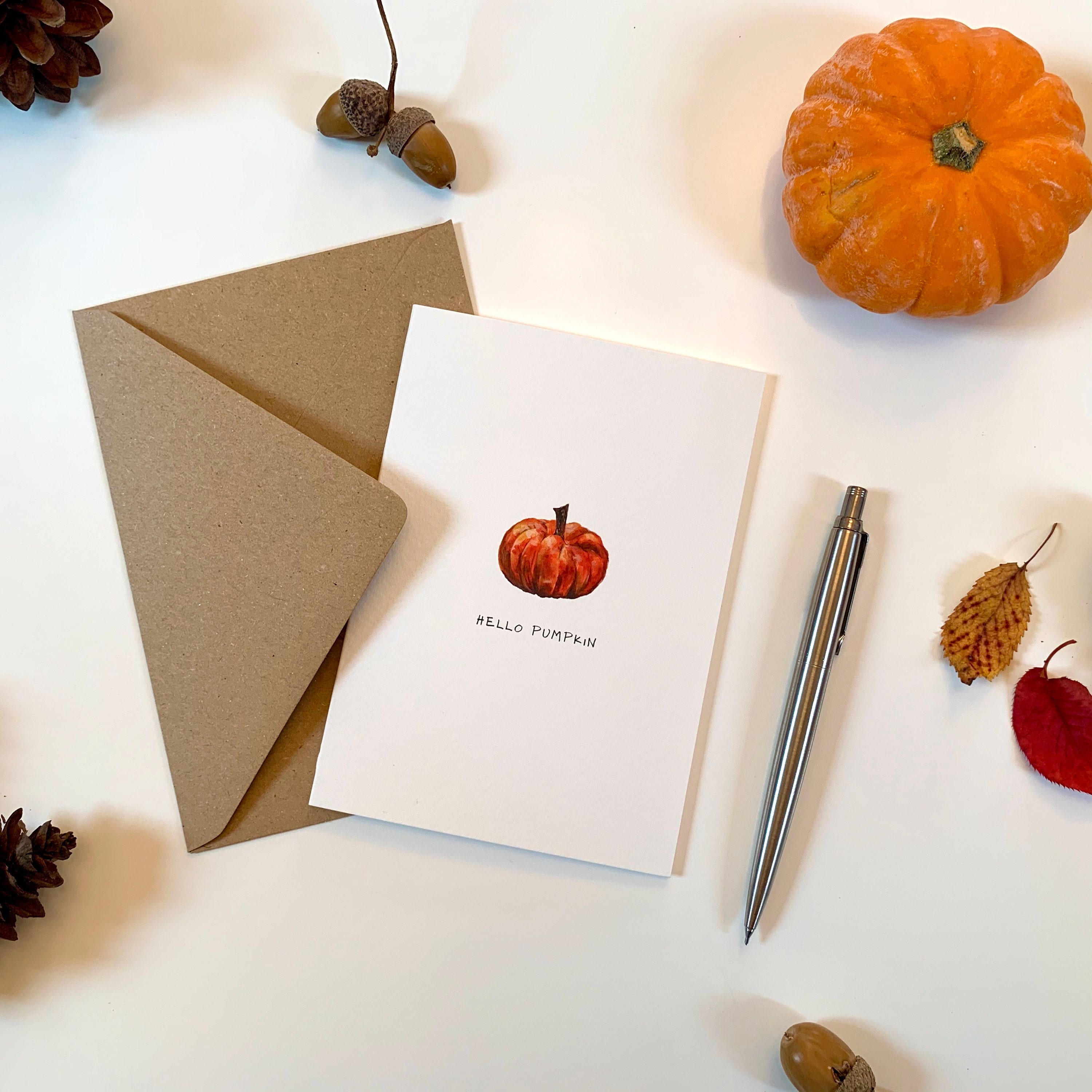 Autumn Greeting Cards Set of 3 Fall Illustrated Art | Etsy UK