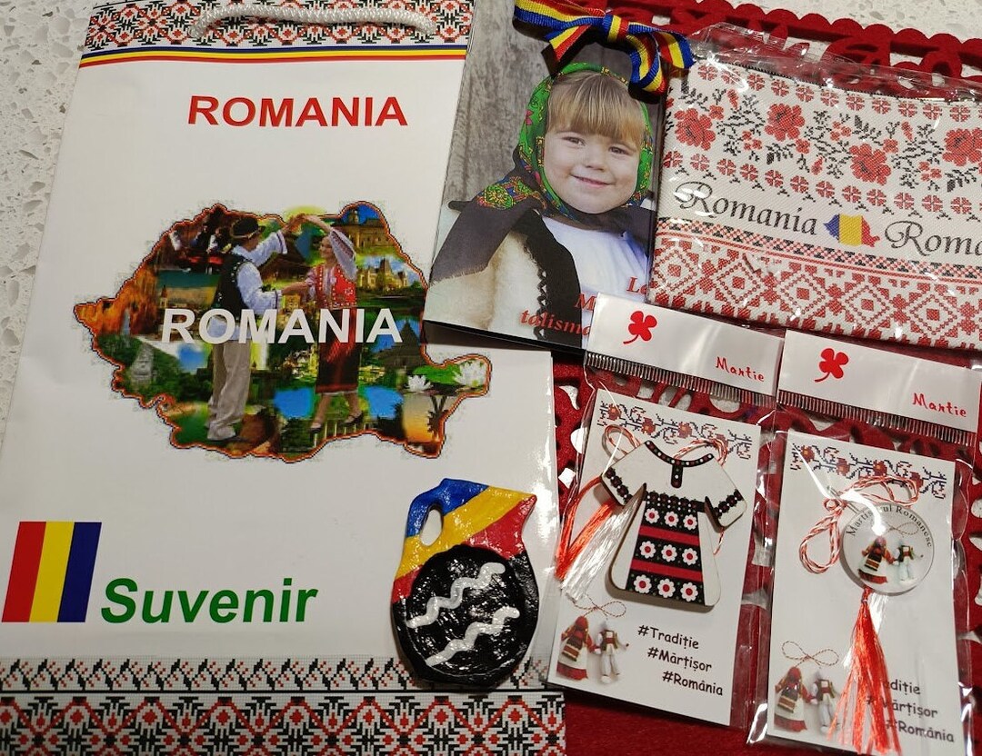 The Legend of Martisor Romania / Set of 2 Martisor Brooches / Fridge ...