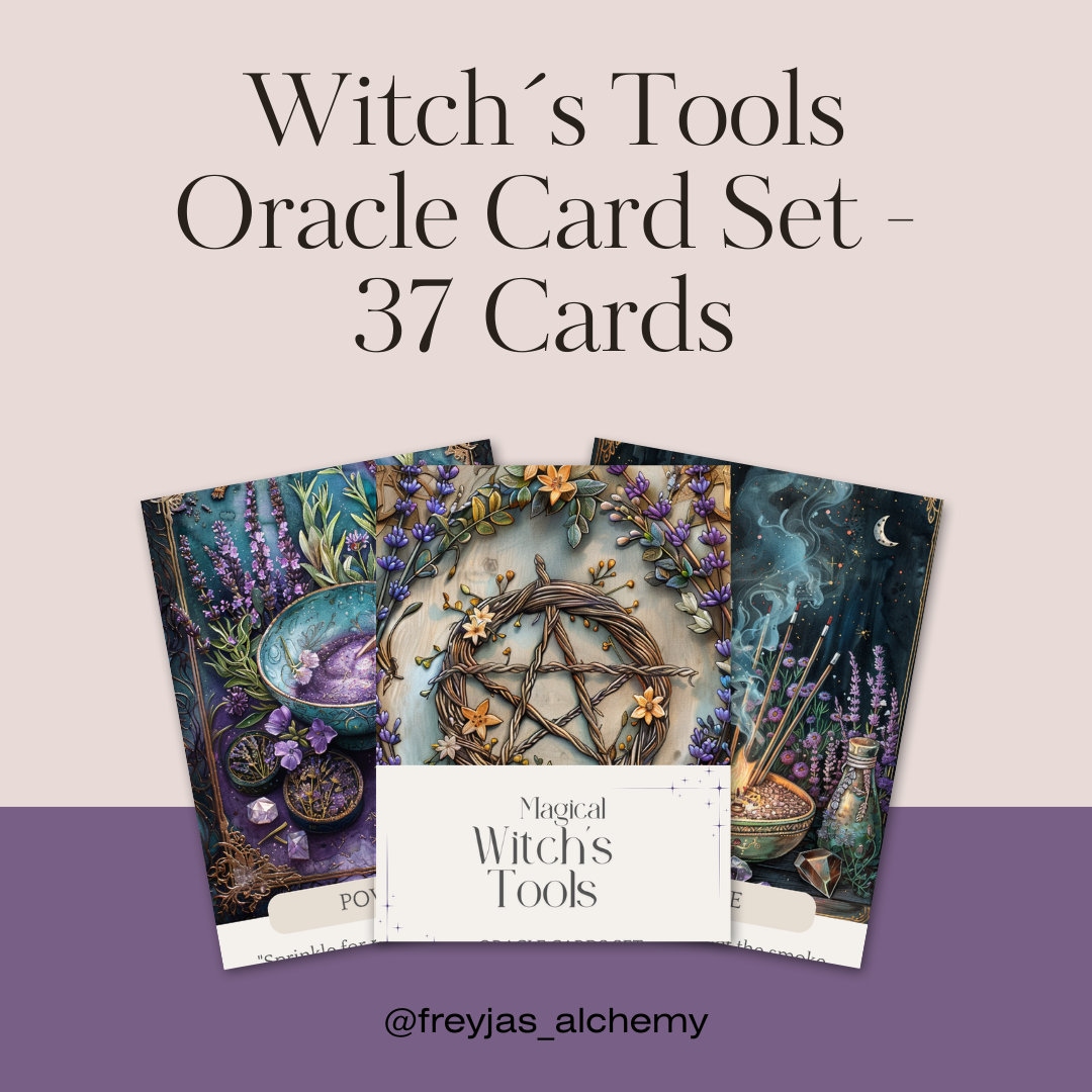 Printable Witch's Tools Oracle Card Set 37 Cards Digital Download ...