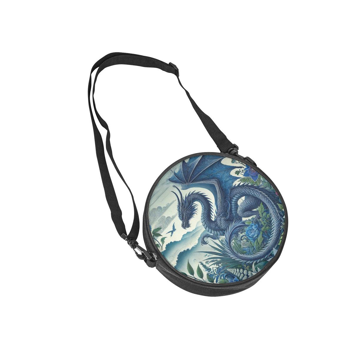Blue Dragon Round Satchel Bag: Fantasy Shoulder Bag - Etsy