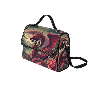 Red Dragon Lock Bag | Stylish & Versatile Women's Shoulder Bag - Etsy