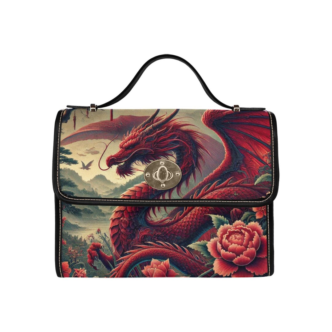 Red Dragon Lock Bag | Stylish & Versatile Women's Shoulder Bag - Etsy