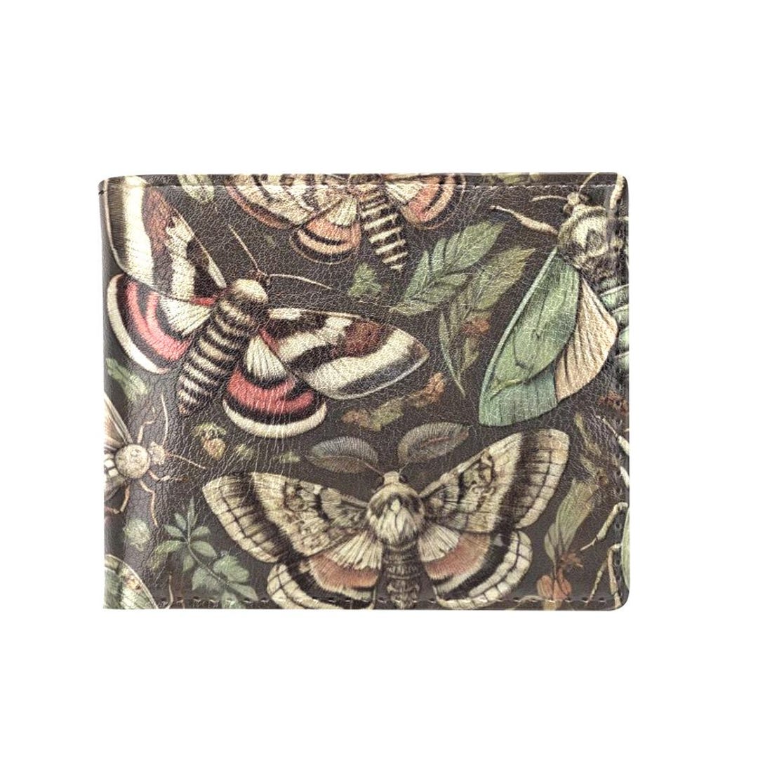 Gothic Bugs & Moths Bifold Wallet: PU Leather Witchy Card Holder - Etsy