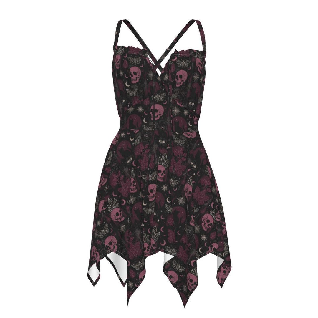 Witching Hour Gothic Slip Dress: Celestial Skulls, Moths & Moons - Etsy
