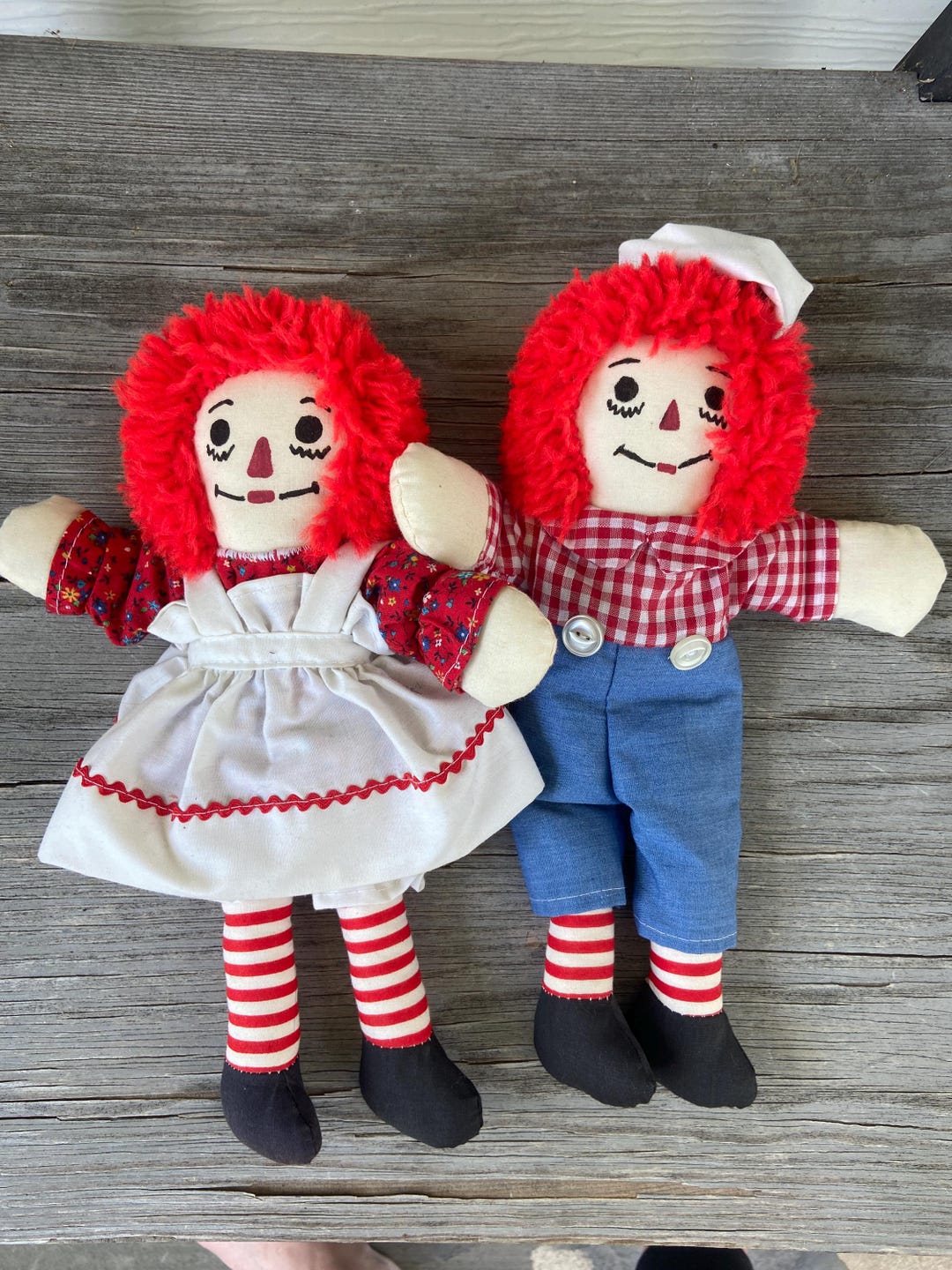 Set of Vintage Raggedy Ann and Andy, Unmarked, Retro, Rag Doll, Dolls ...