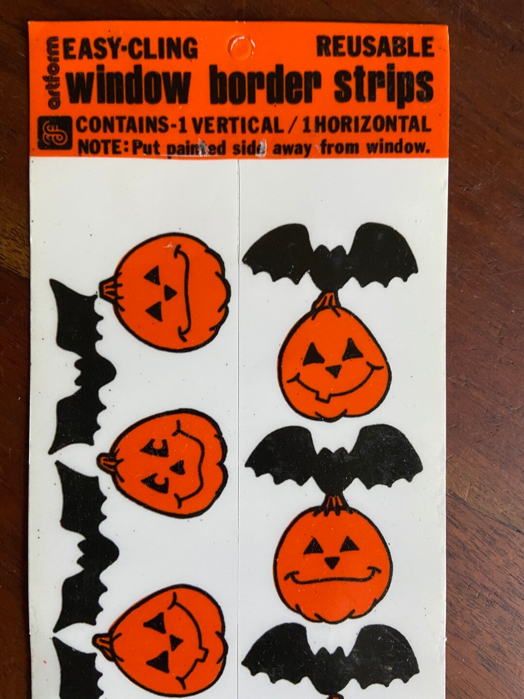Vintage Halloween Window Clings, Art-form, Easy Cling, Window Border ...