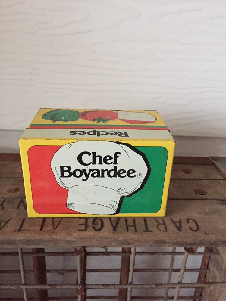 Vintage Chef Boyardee Recipe Box, Metal Bix, Kitchen Decor, Retro - Etsy