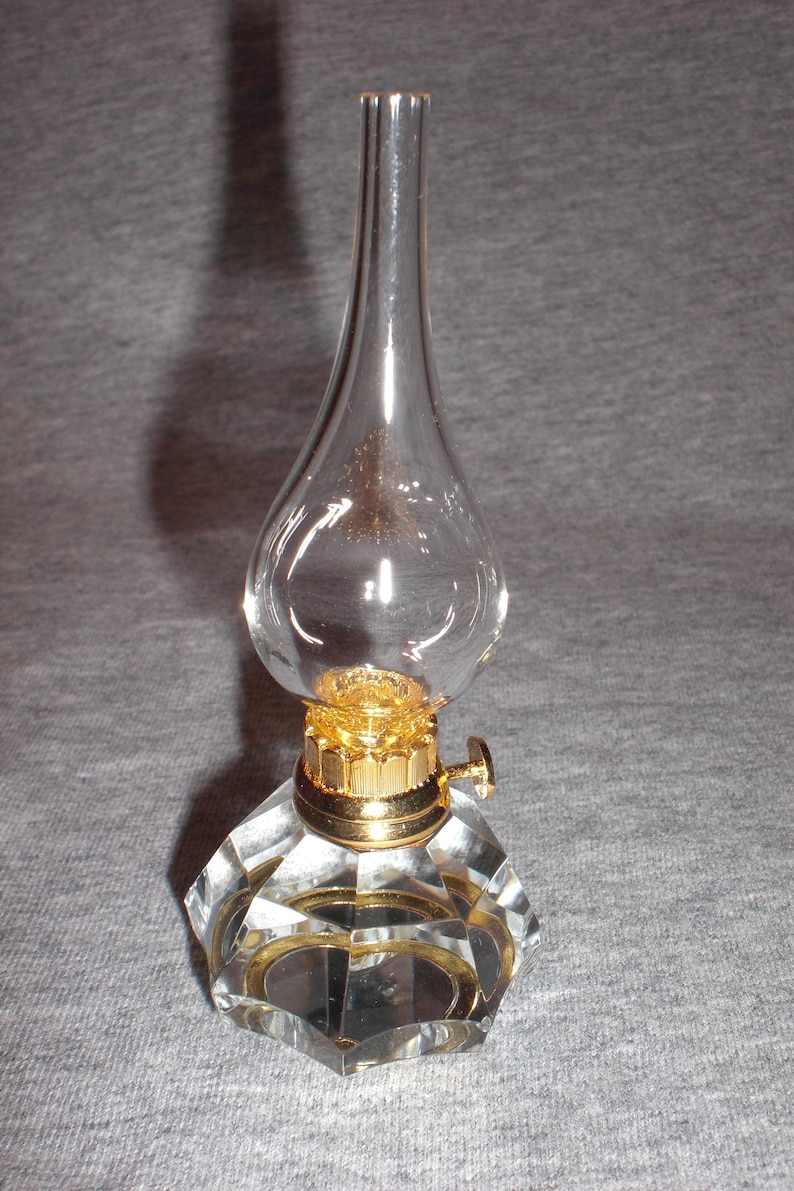 Oil Lamp Small - Miniature Collectible Crystal Figurine - Etsy