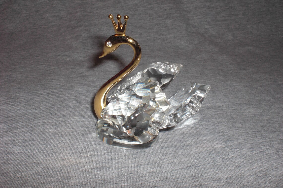 Swan Large Miniature Collectible Crystal Figurine - Etsy