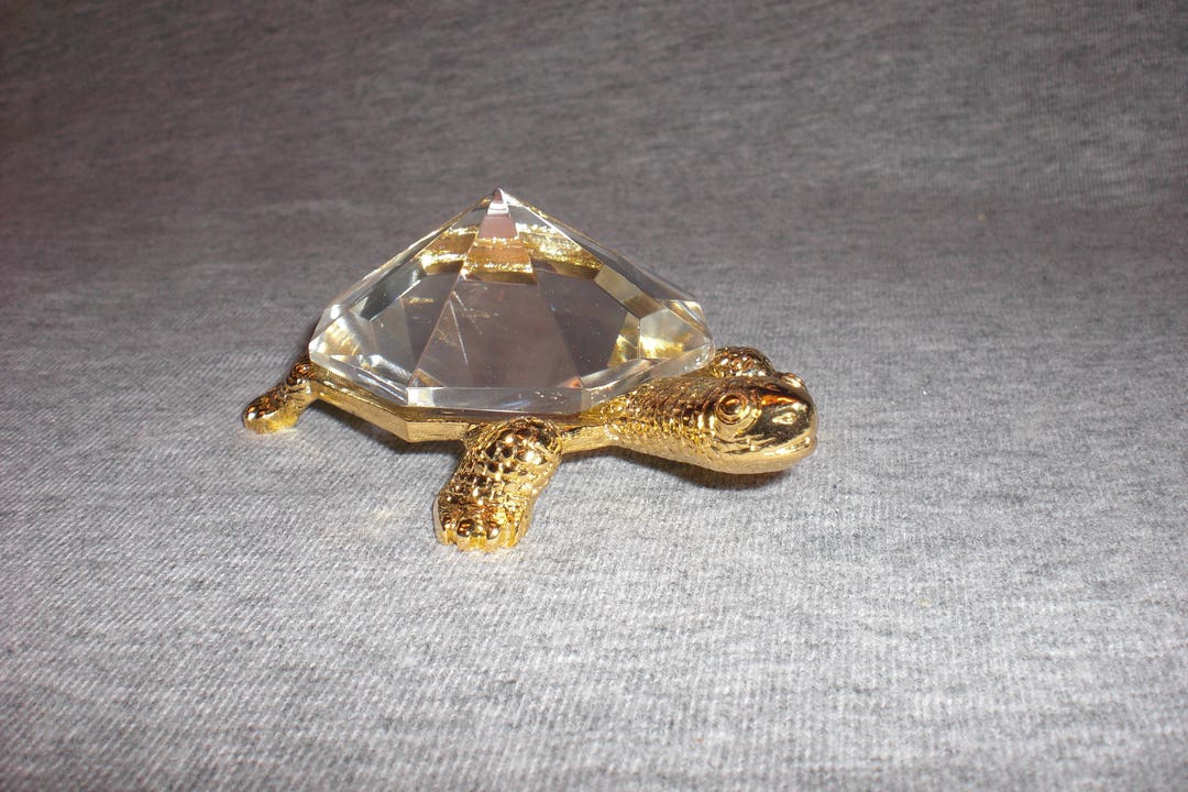 Turtle - Miniature Collectible Crystal Figurine - Etsy