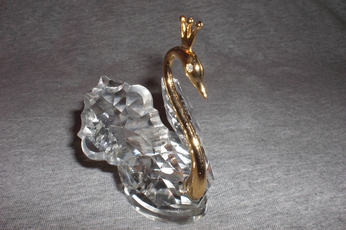 Swan Large Miniature Collectible Crystal Figurine - Etsy