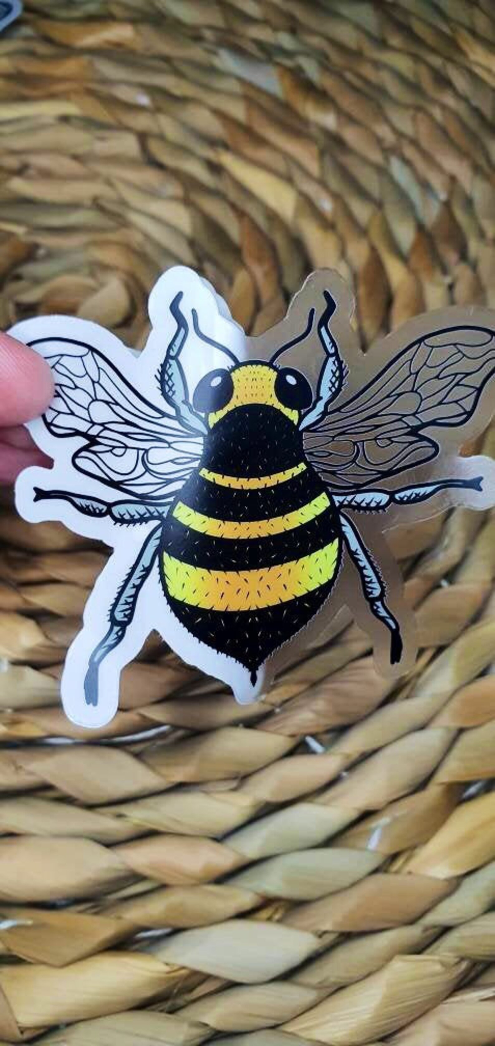Clear Bee Sticker. Waterproof Bee Sticker. Laptop Sticker. Bee - Etsy ...